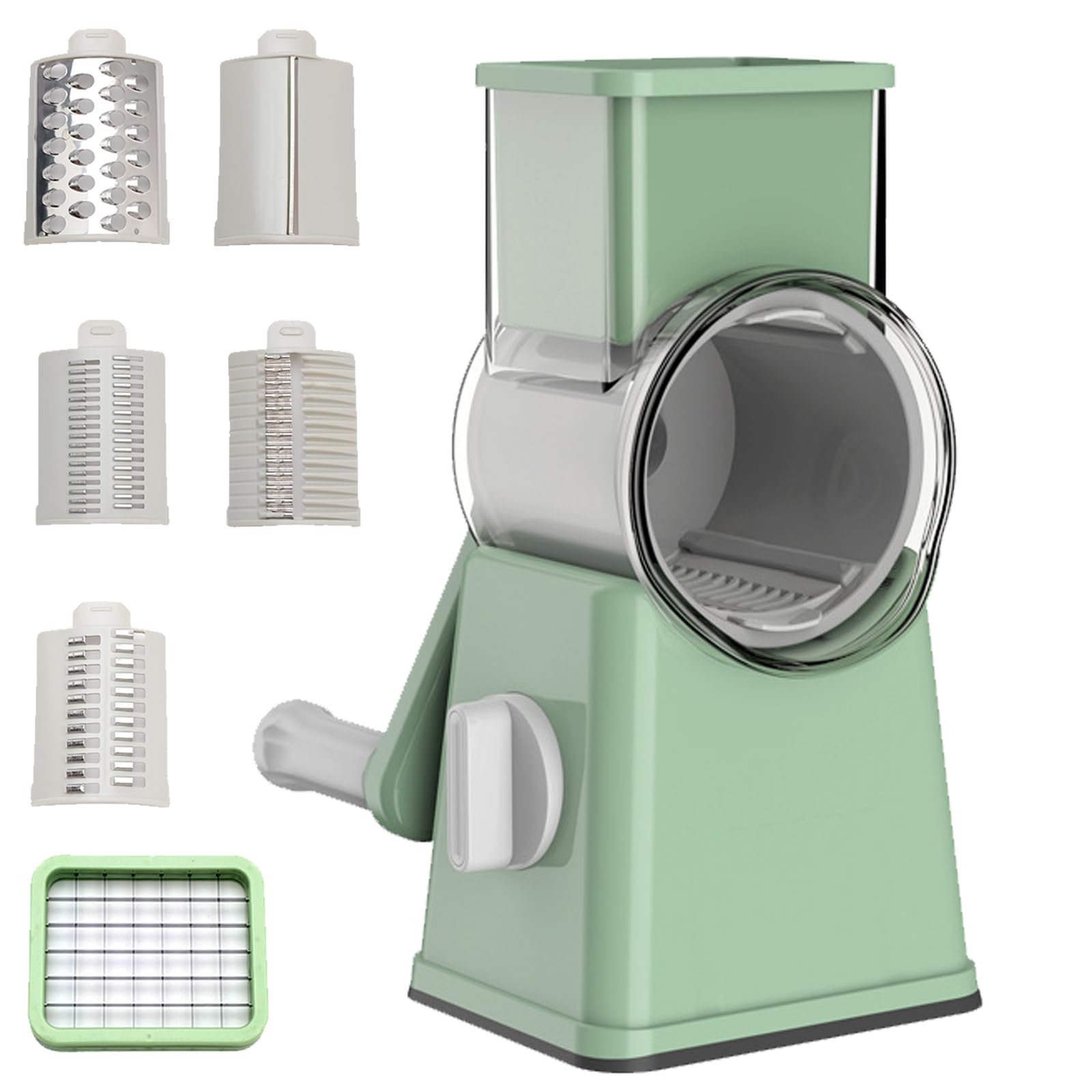 Amazon.com: Rotary Cheese Grater, 6-in-1 Hand Crank Vegetable Slicer ...