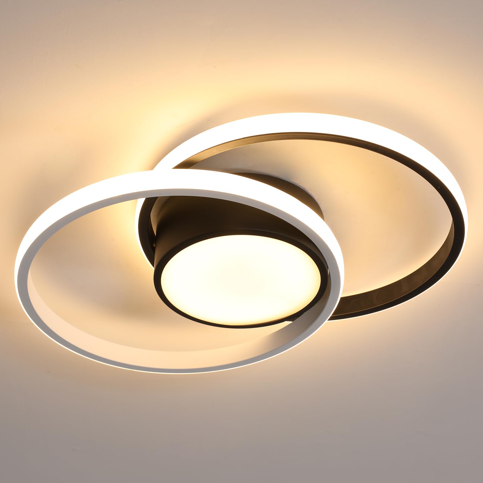 AUA Modern Ceiling Light, 39W LED Flush Mount Ceiling Light Fixture, 15 ...