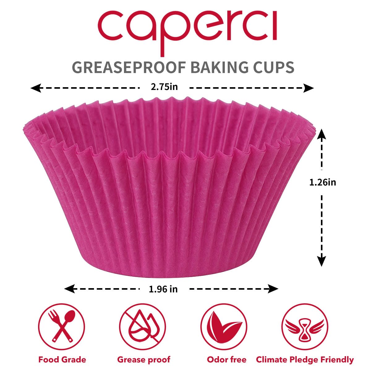 Snapklik.com : Caperci Rainbow Standard Cupcake Liners Bright Colorful ...
