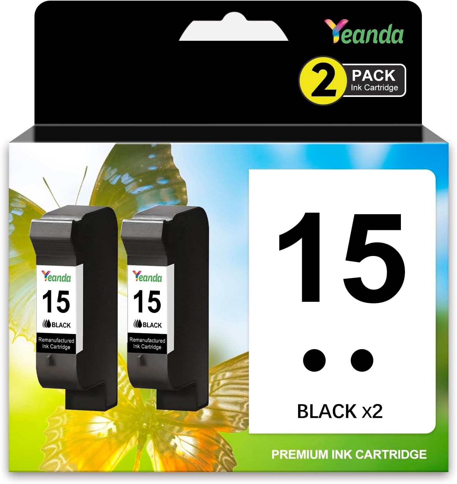 Amazon.com: Yeanda Remanufactured 15 Ink Cartridge Black for HP 15 ...