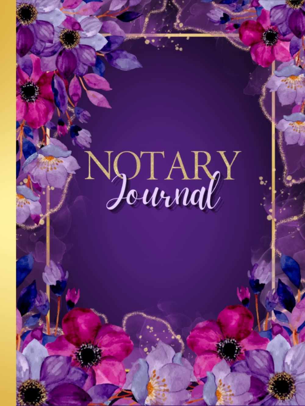 Purple Notary Journal Log Book for Women Signing Agents: Hardcover ...