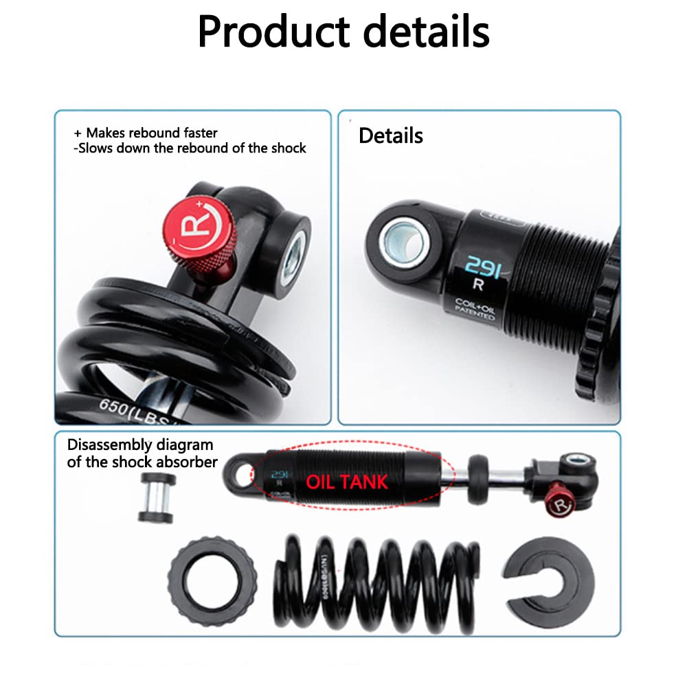 Snapklik.com : MTB Rear Suspension Shock Absorber Adjustable Damping ...