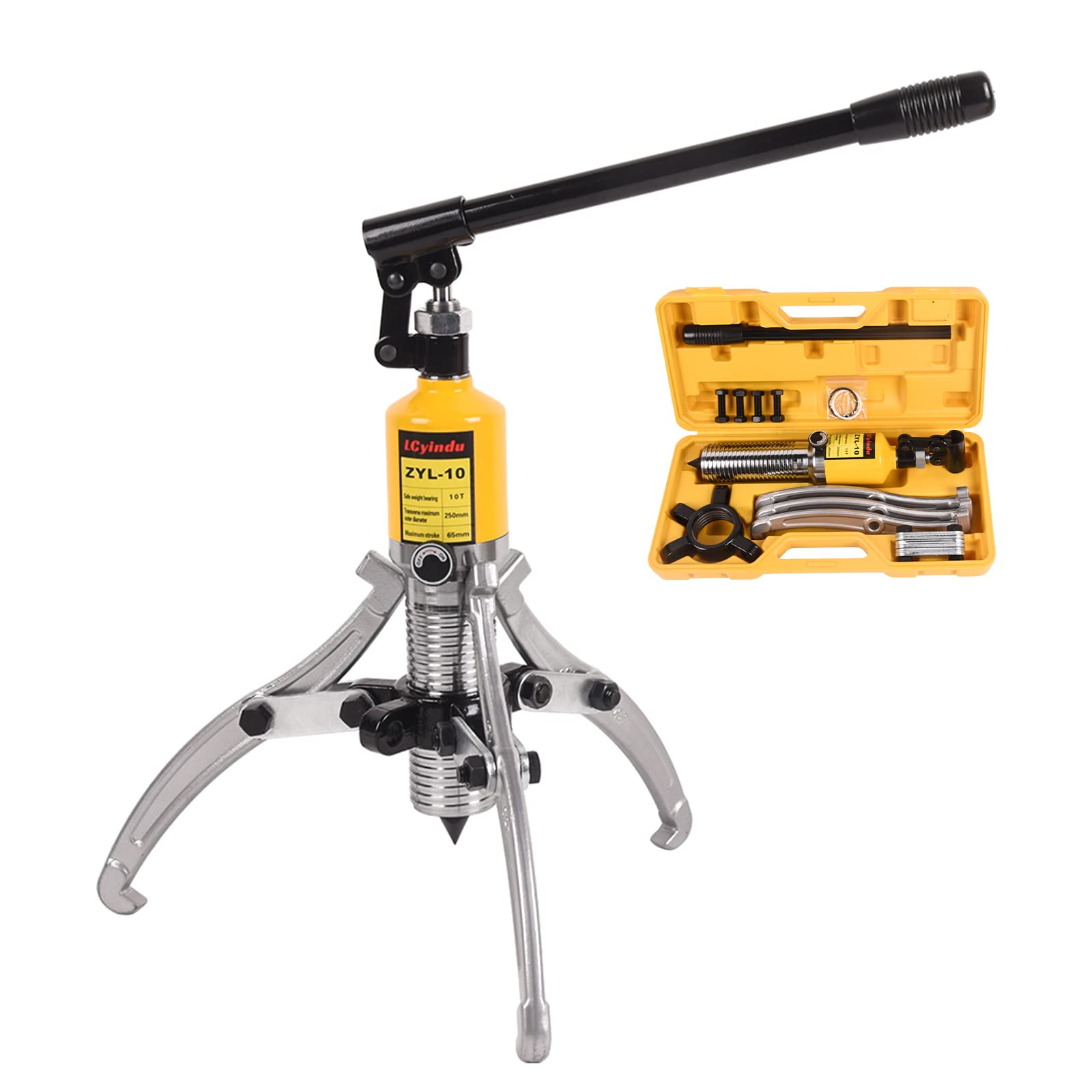 Amazon.com: LCyindu Hydraulic Gear Puller, 10 Ton Hydraulic Puller Kit ...