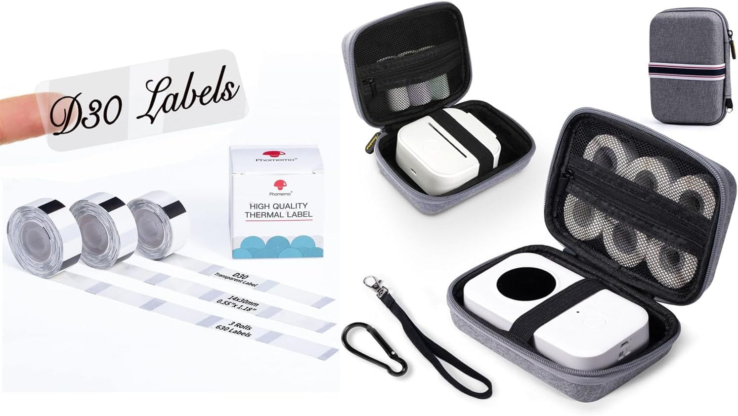 Amazon.com : Clear D30 Label Maker Tape - Transparent D30 Label Maker ...