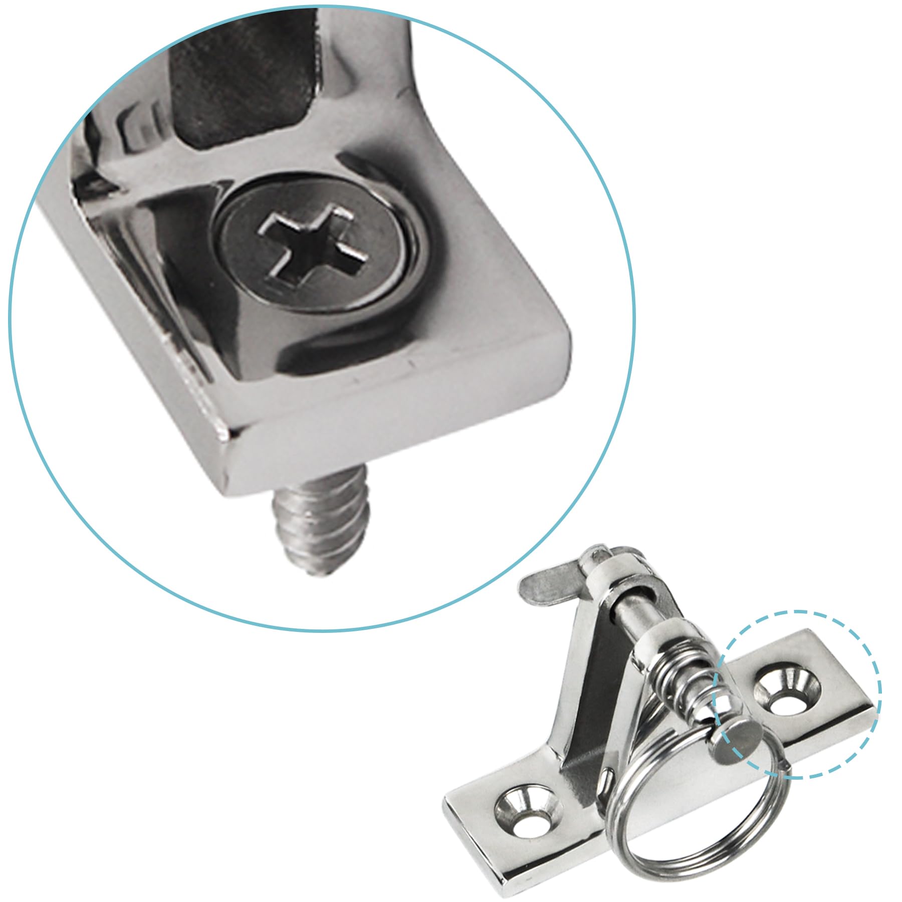 Snapklik.com : YANYUCB Boat Bimini Top Deck Hinge Fitting Concave Base ...