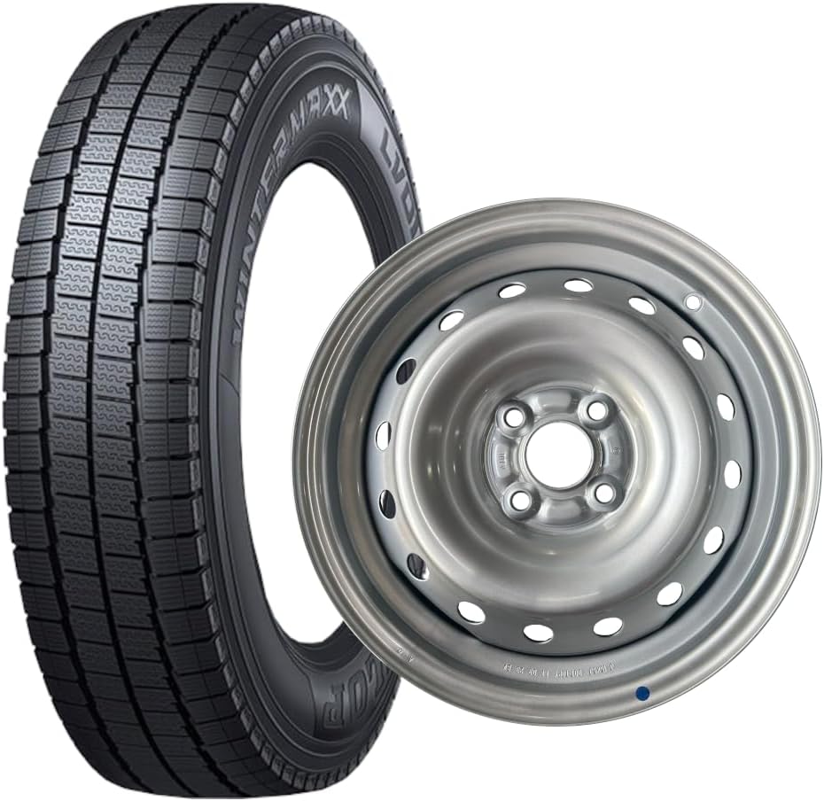 Amazon | 12インチ 4本セット スタッドレスタイヤ＆スズキ純正スチールホイール ダンロップ(DUNLOP) WINTER MAXX LV01 145/80R12 80/78N ...
