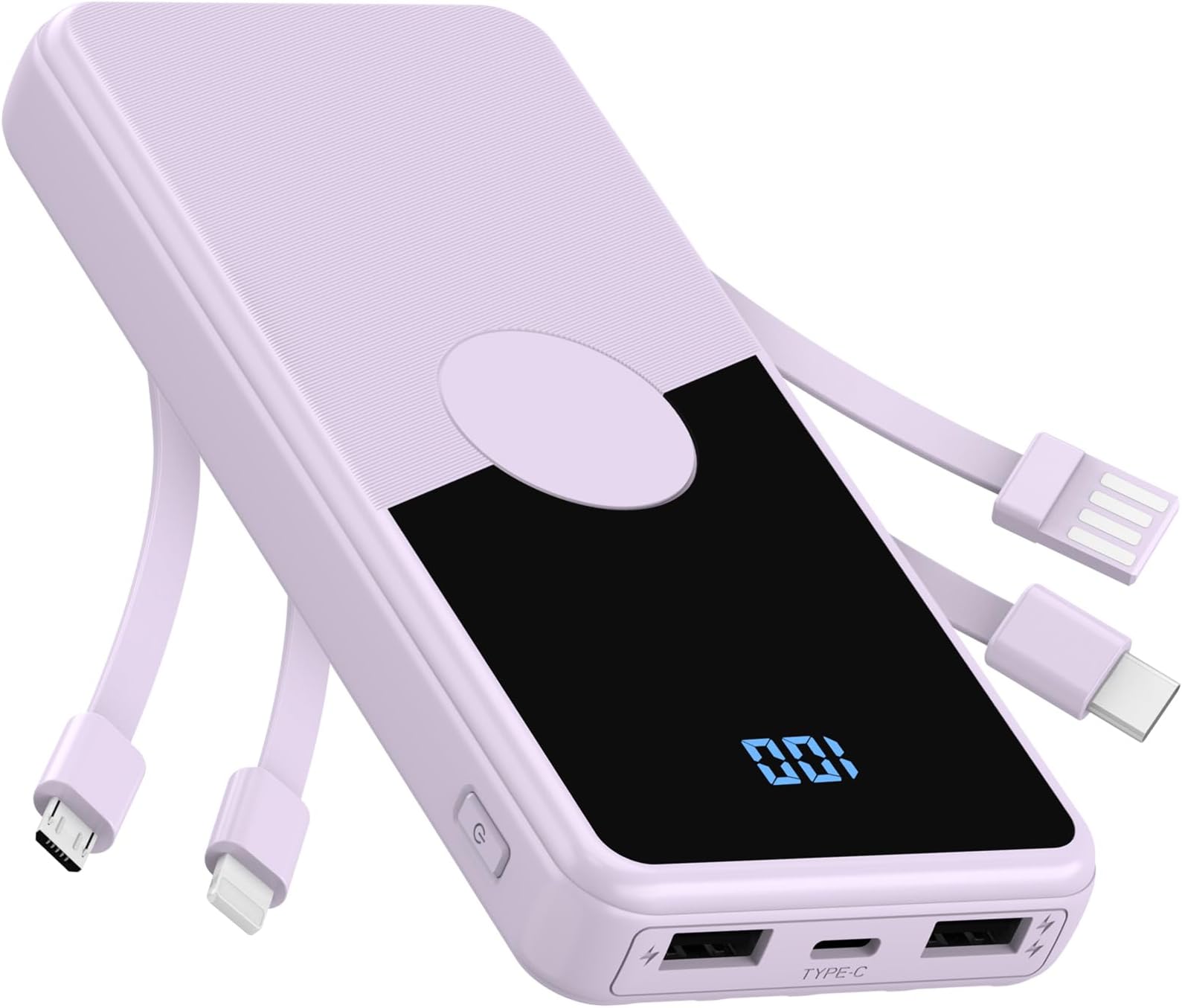 Amazon.com: TXQX Portable Charger with Built in Cables,High Speed Power ...