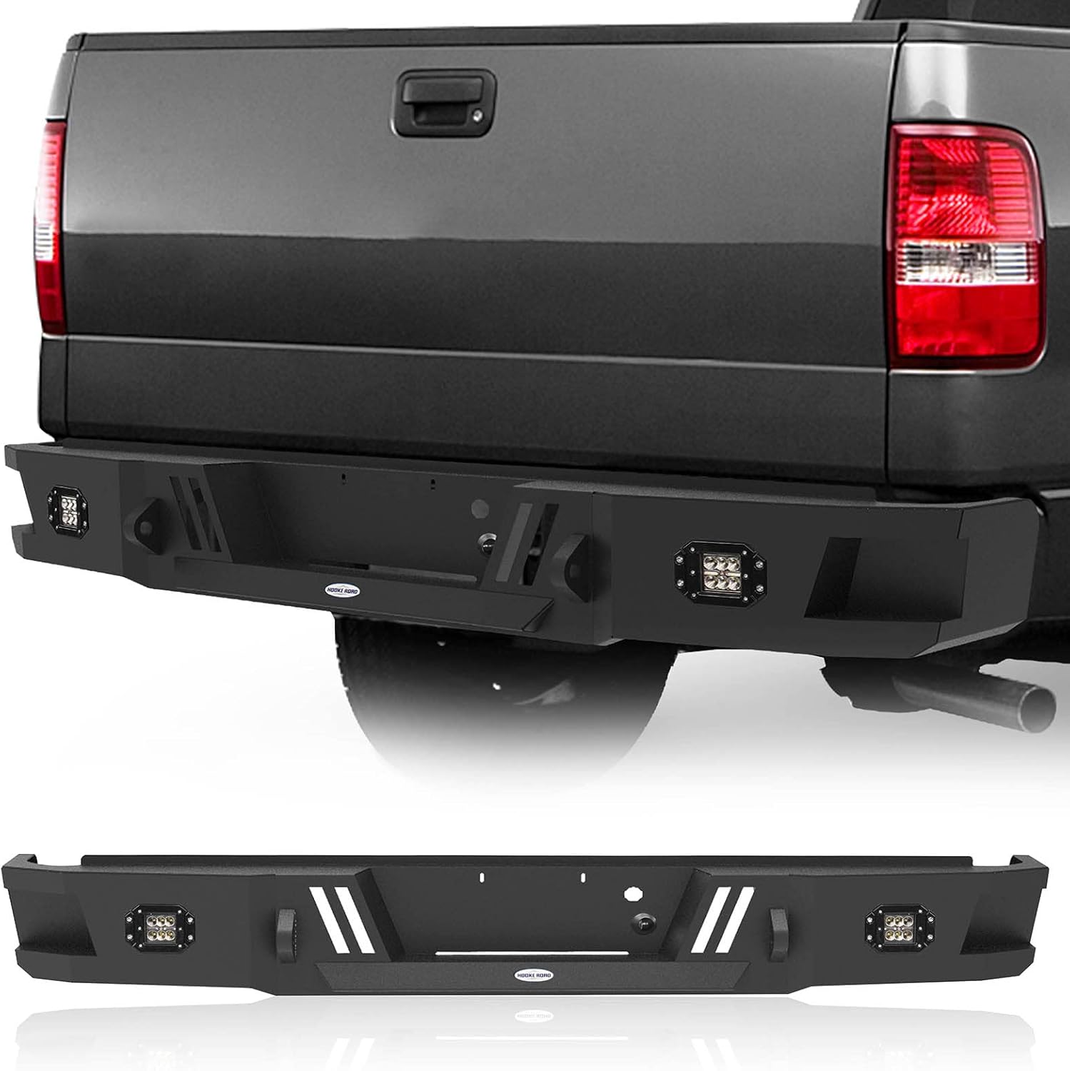 Amazon.com: Hooke Road 06-08 F150 Sturdy Rear Bumper for 2006 2007 2008 ...