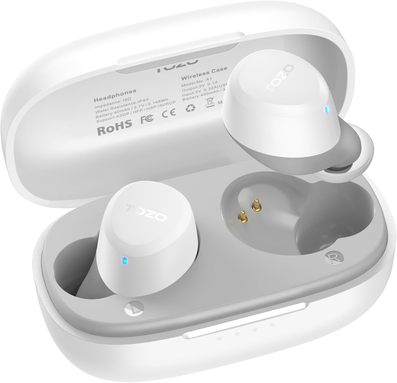 TOZO A1 Mini Wireless Earbuds Bluetooth 5.3 in Ear Light-Weight ...