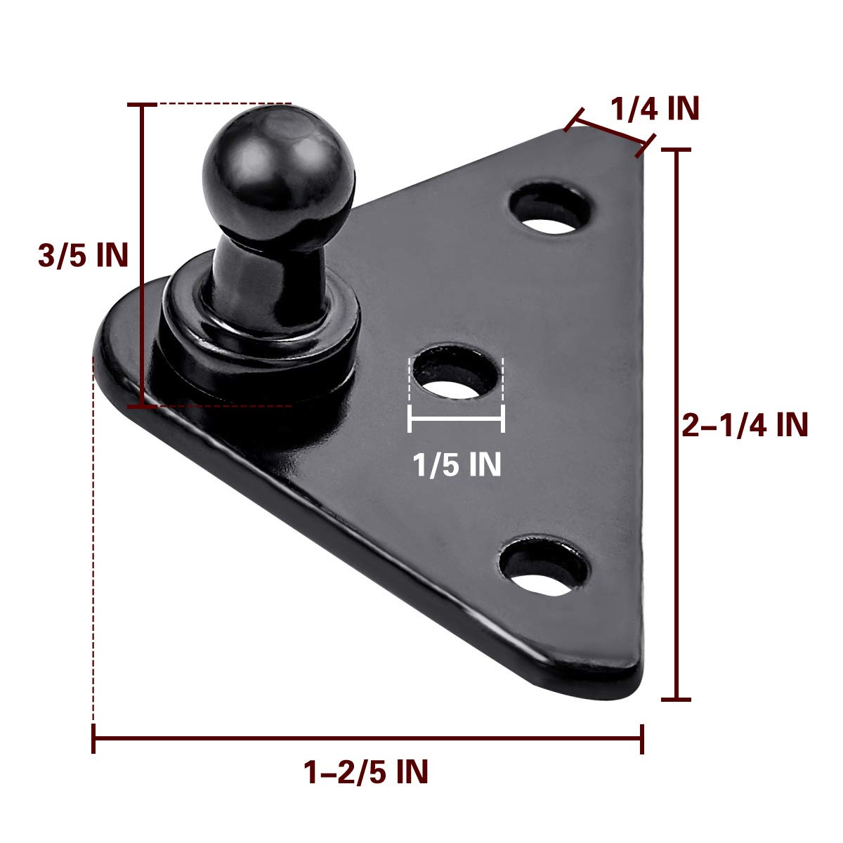Snapklik.com : 10MM Gas Spring Lift Strut Bracket Ball Stud Black