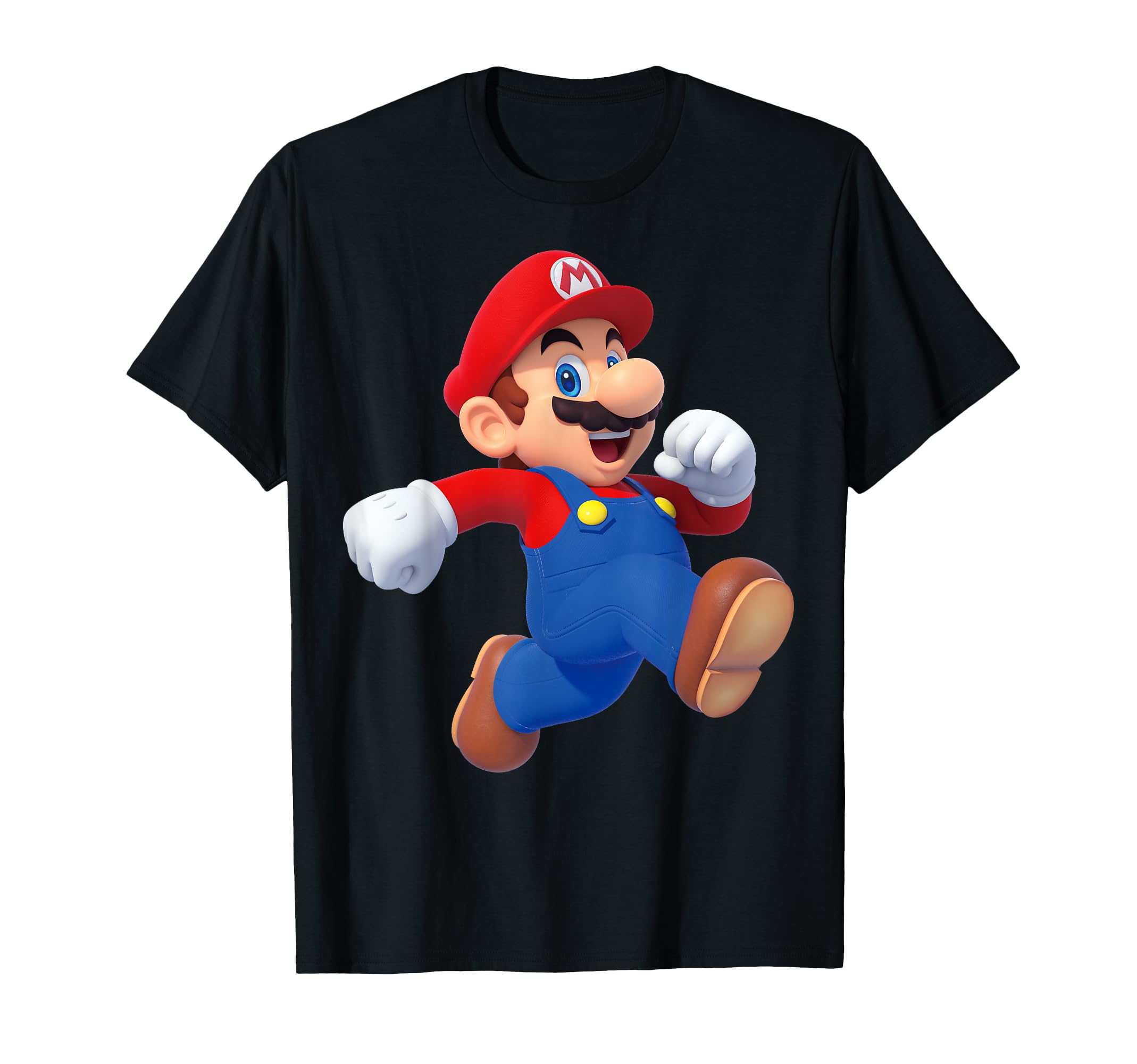 Amazon.com: Super Mario Running Mario 3D Poster T-Shirt : Clothing ...
