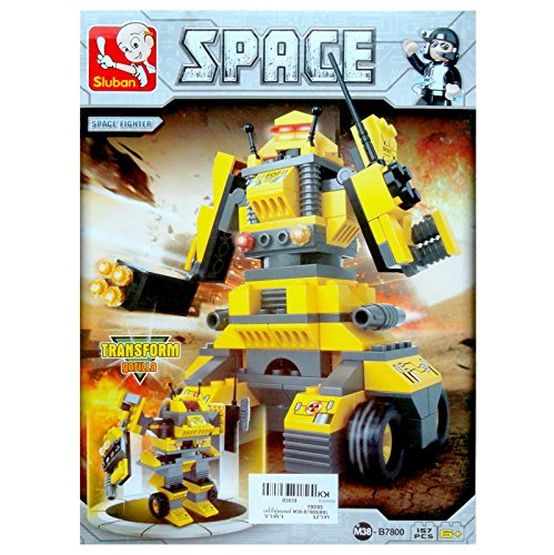 Sluban M38 B7800 Space Fighter Robot Multi Color (157 Pieces) : Amazon ...