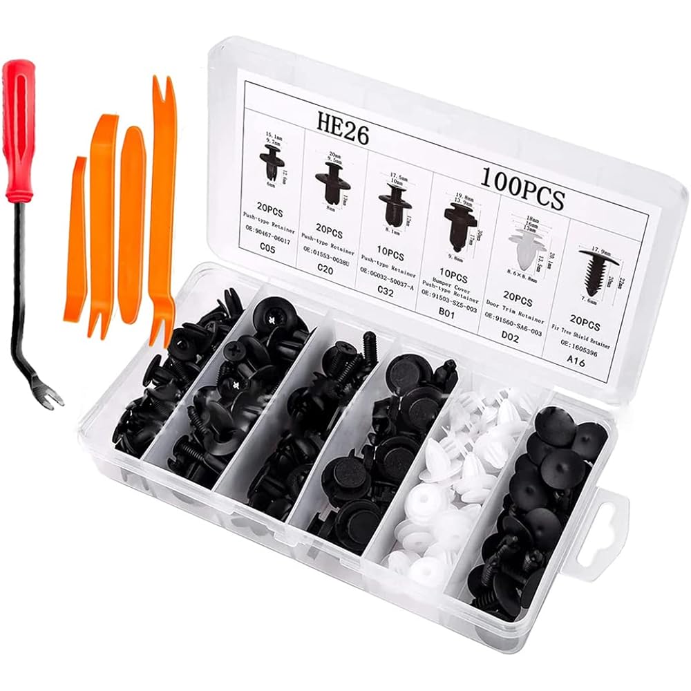 $2/mo - Finance Moioee Car Retainer Clips Fastener Remover, 100 PCS Car ...
