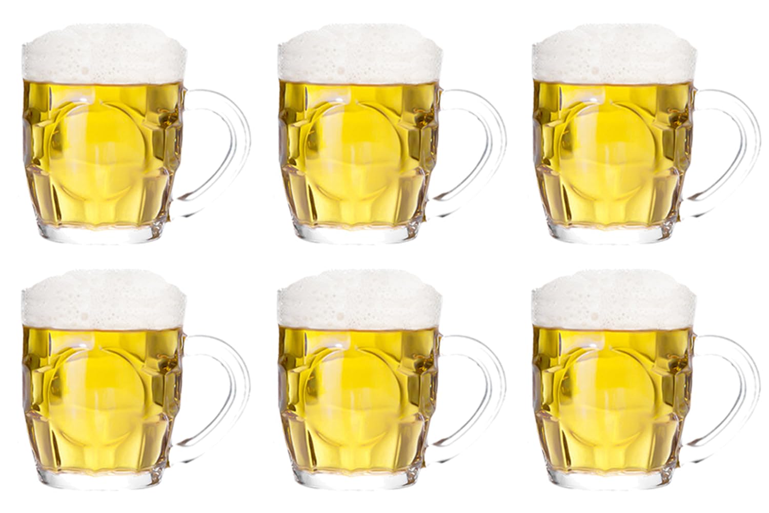 Amazon.com | TUSAPAM Dimple Stein Beer Mug Set, 10 oz Beer Glasses with ...
