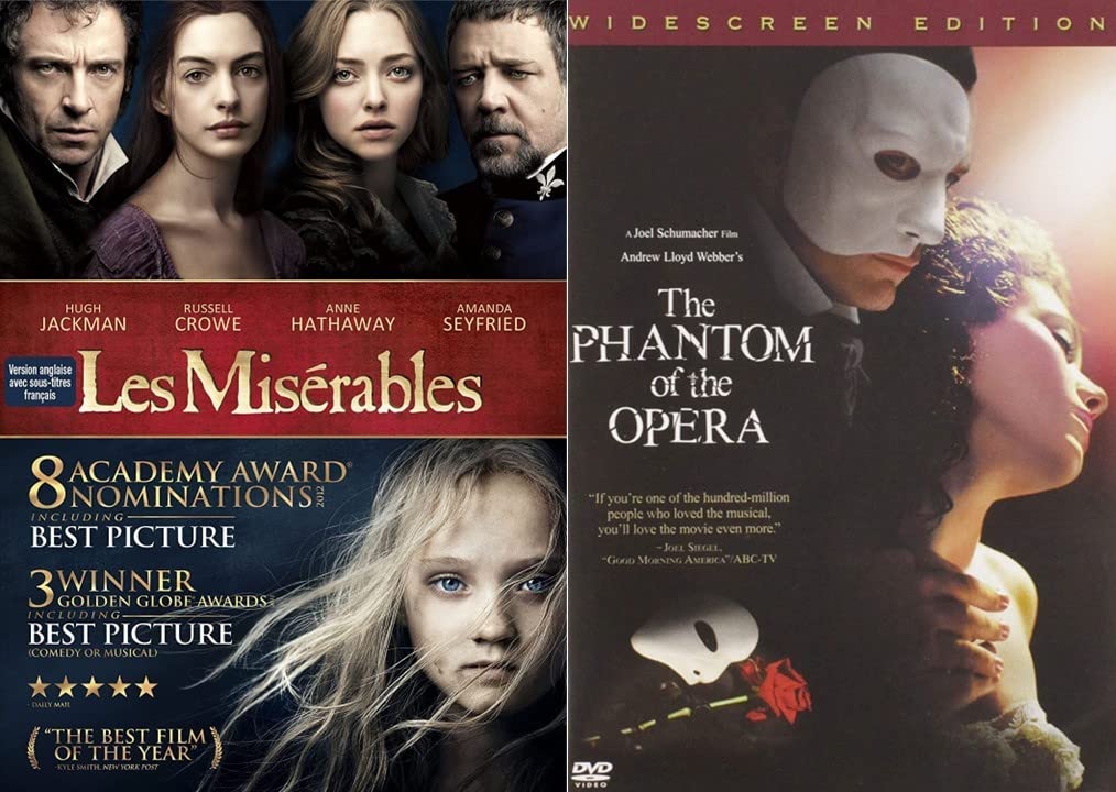 Amazon.com: Les Misérables / The Phantom of the Opera [DVD 2-Pack ...
