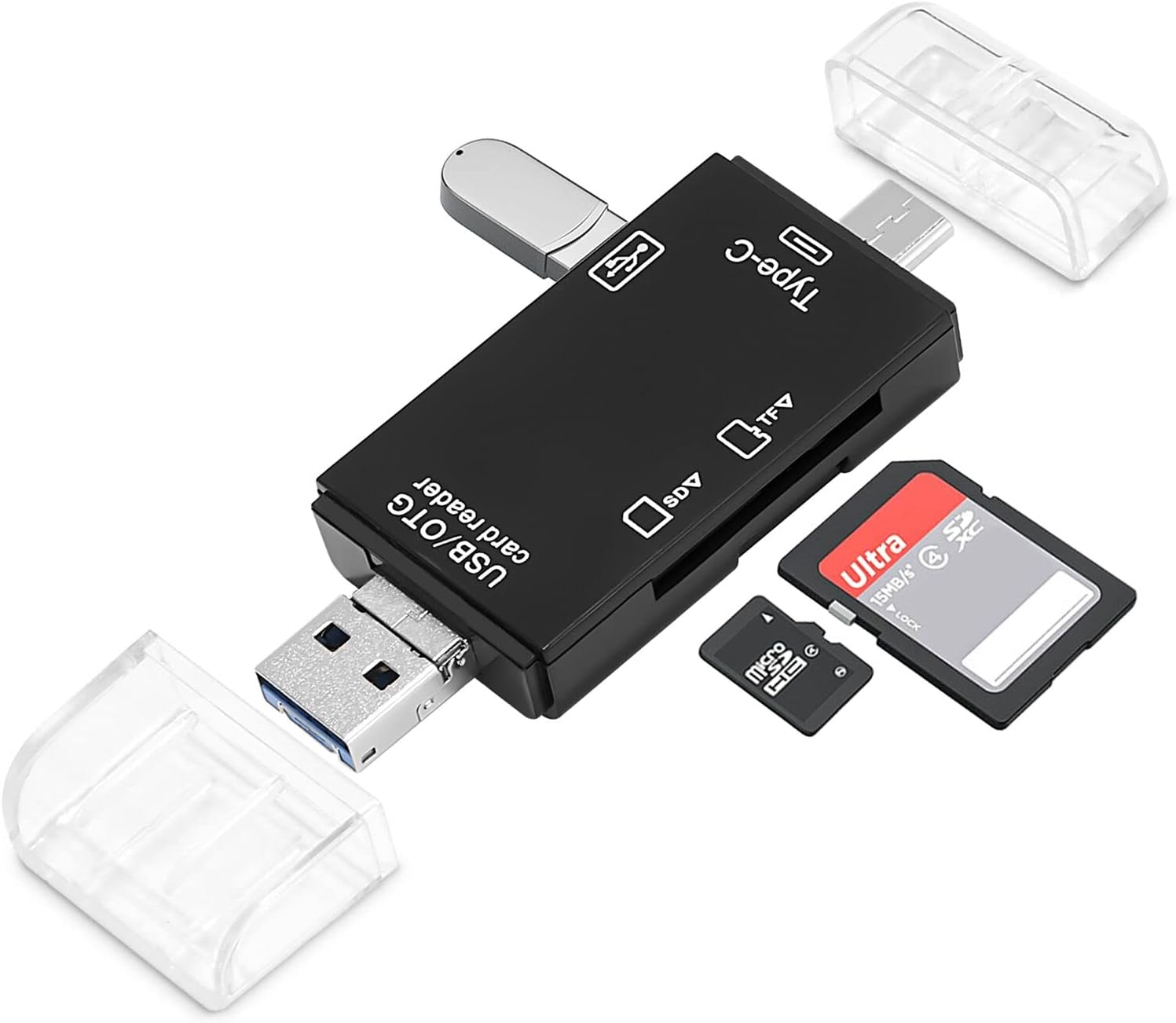 NDOOL Lector de Tarjeta USB 2.0, Micro USB, 2 en 1 Card Reader ...