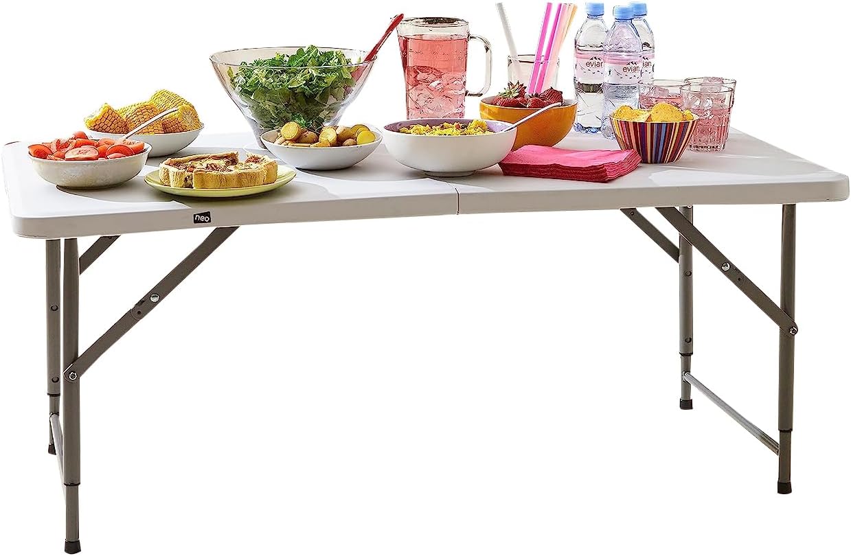 Neo Folding Table Portable Fold Up Tables Camping Garden Party BBQ ...