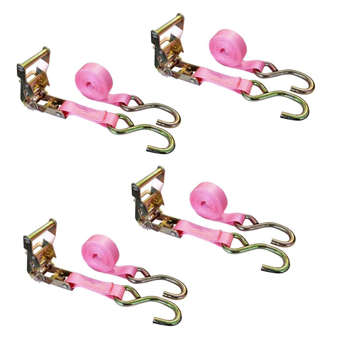 Amazon.com: Mega Cargo Control S Hook Ratchet Straps, 1" x 15' Heavy ...