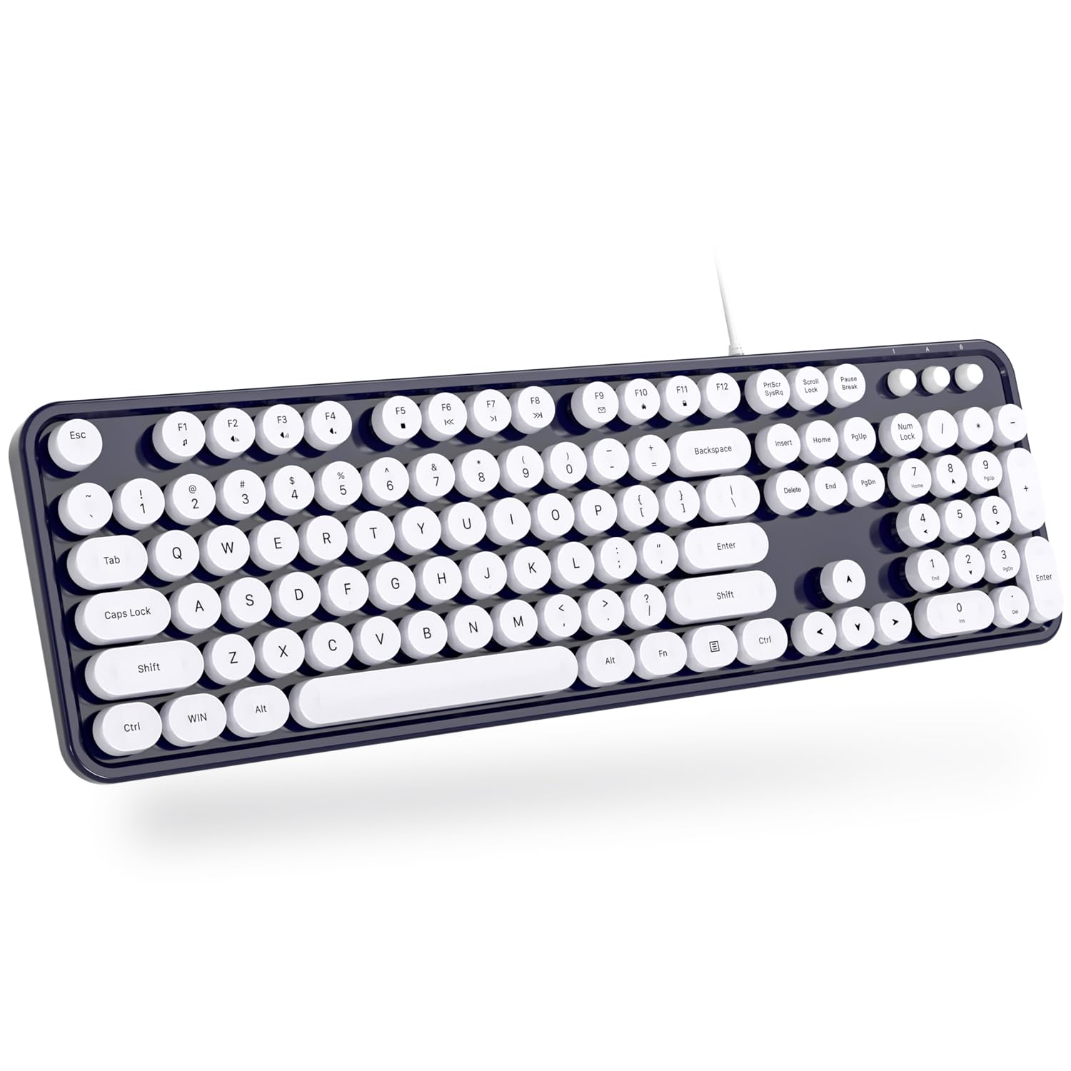 Amazon.com: Dilter Wired Keyboard, 104 Keys Full-Sized Typewriter ...