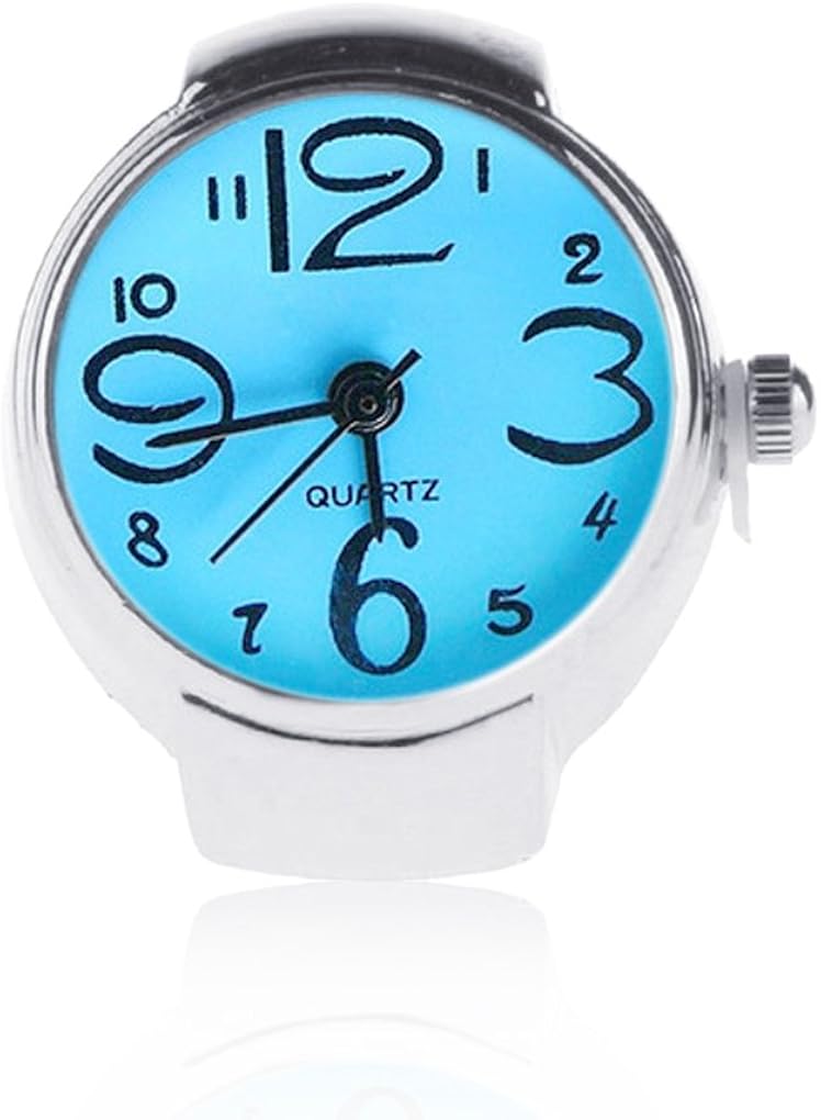 Ring mit Uhr-Frauen-Art und Weise dehnbares justierbares Quarz-Finger ...