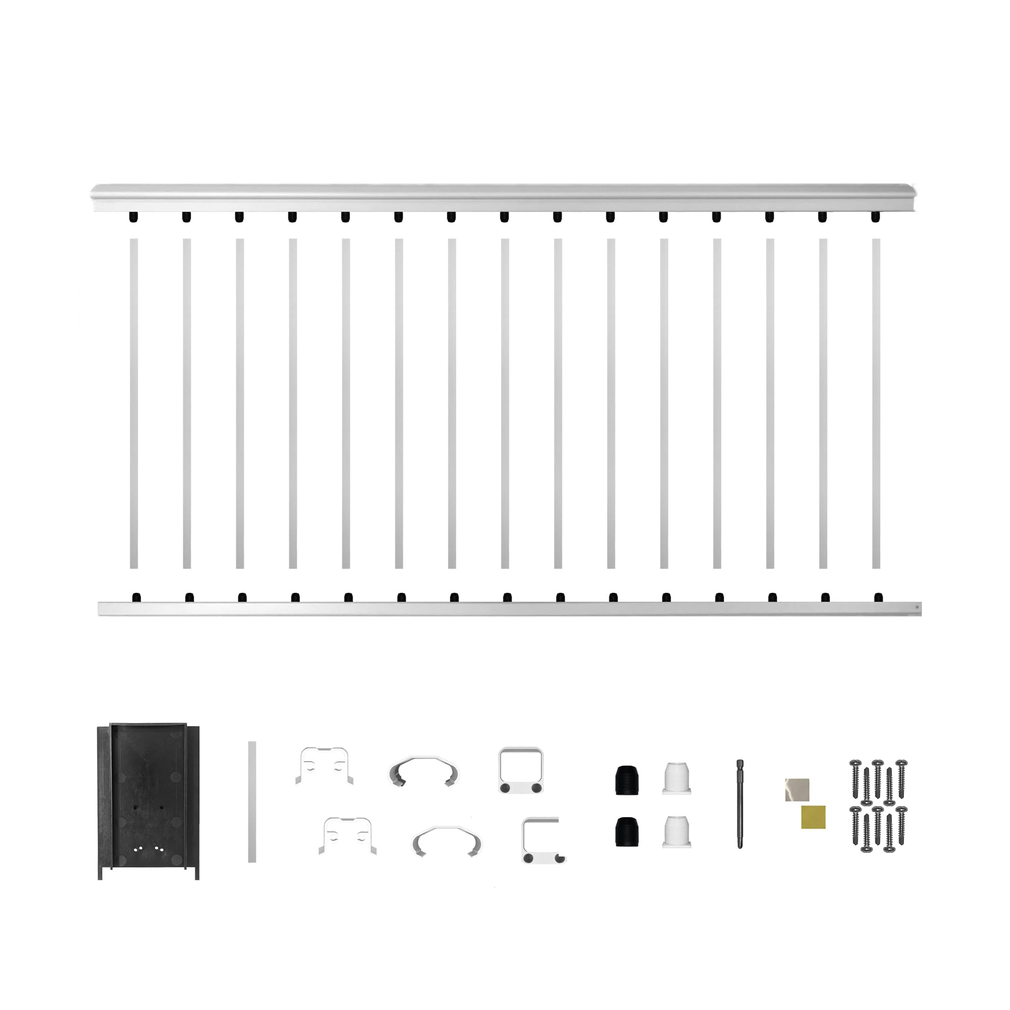 Nuvo Iron - White Square Aluminum Deck Railing Kit 6' Long x 42" High : Amazon.ca: Tools & Home ...