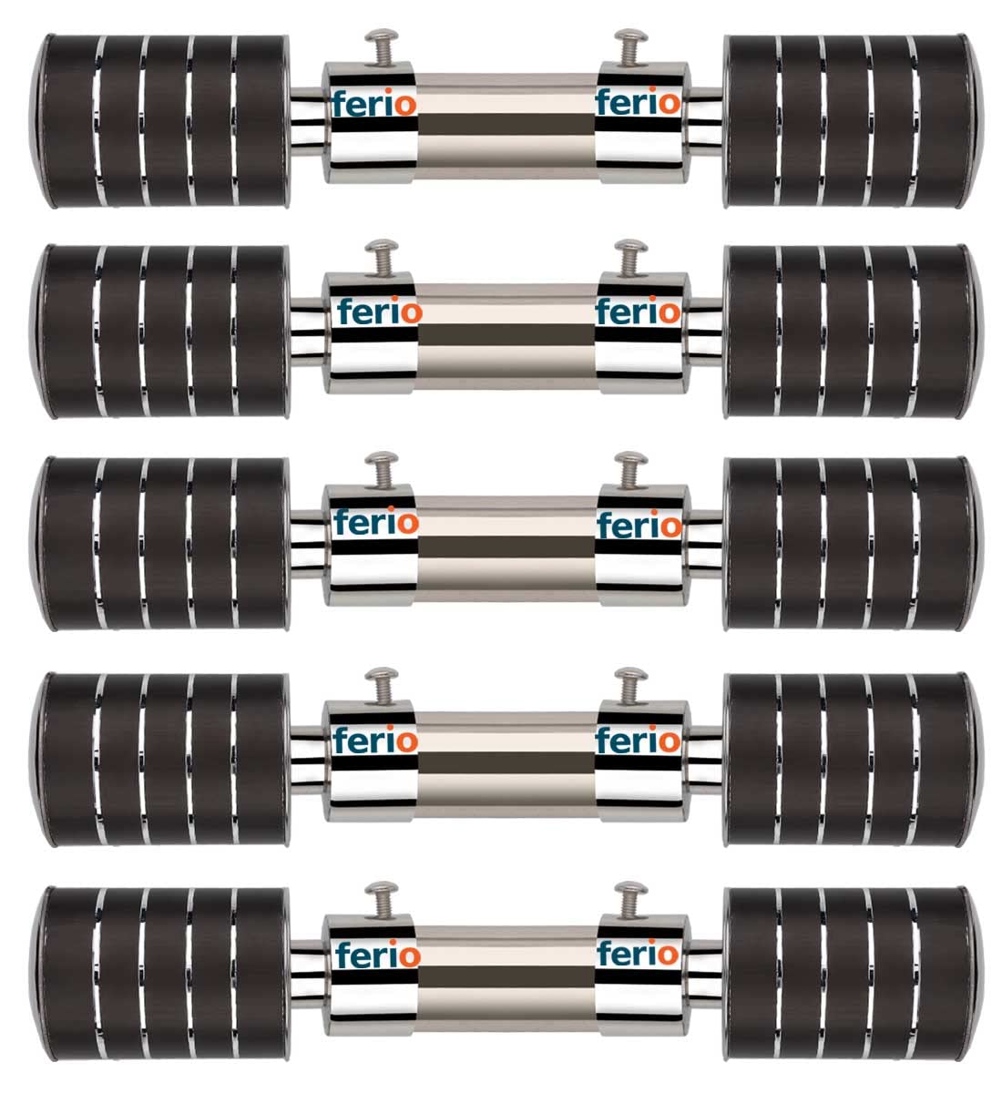 Buy Ferio Stainless Steel Curtain Finials with Bracket for Door and ...