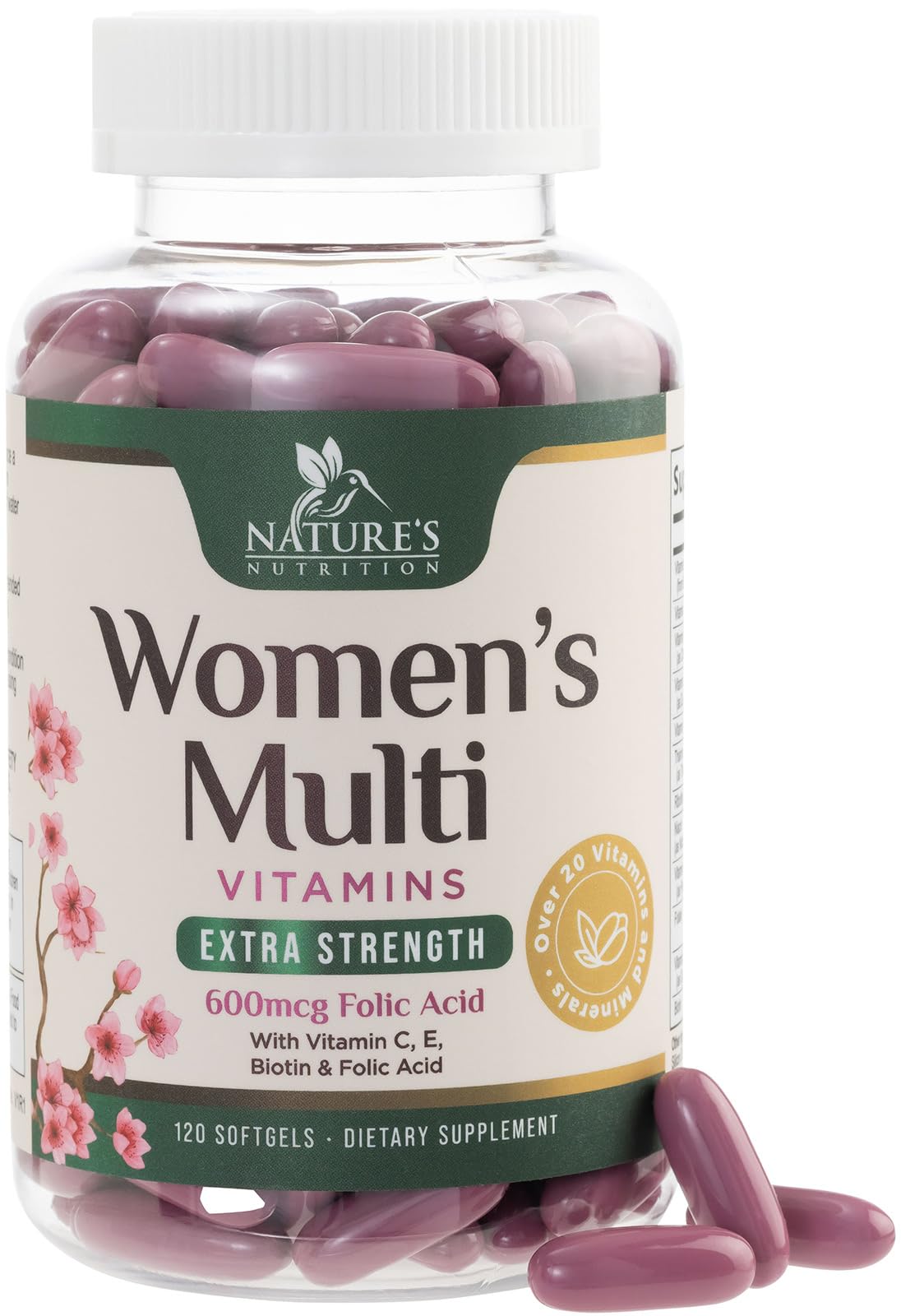 Amazon.com: Multivitamin for Women with Iron, Calcium, Zinc, Vitamin A ...