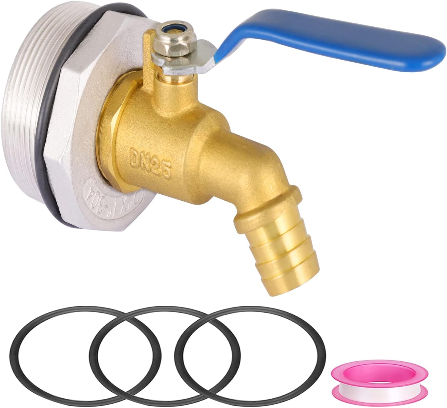 Amazon.com: Ceaeso 2"Drum Faucet 1 inch Brass Barrel Faucet for 55 ...