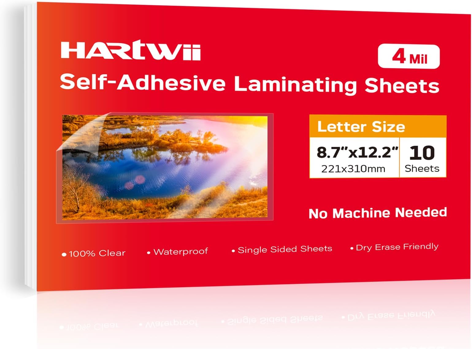 Amazon.com : KTRIO 30 Pack Self Adhesive Laminating Sheets 8.5 x 11 inches, Clear Self Sealing ...