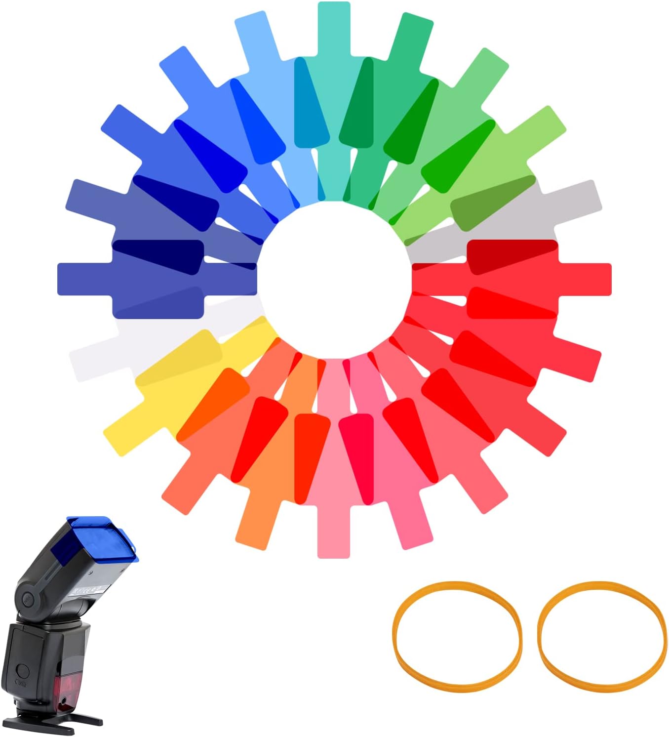 20 Pcs Gel Light Filter Sheet Color Gel Filter Kit, Color Film Plastic ...