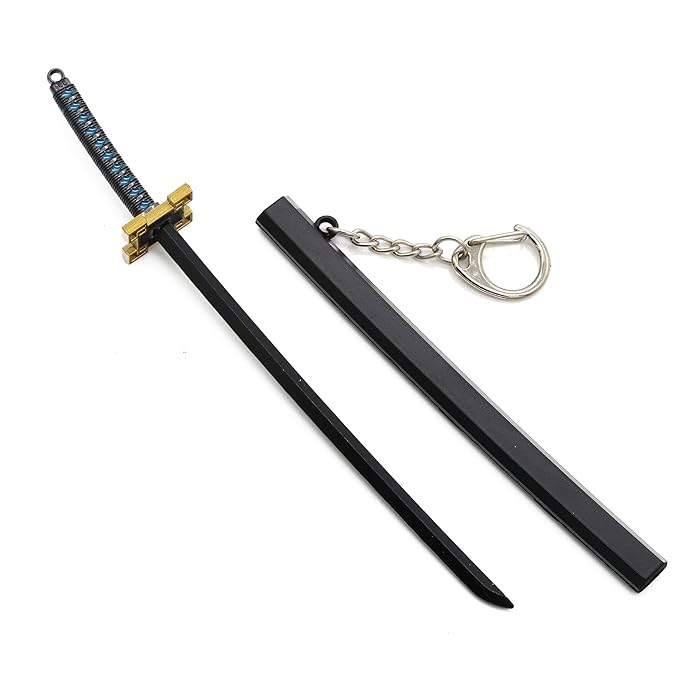 Buy Demon Slayer Muichiro Sword with Scabbard Keychain, Mist Breathing ...