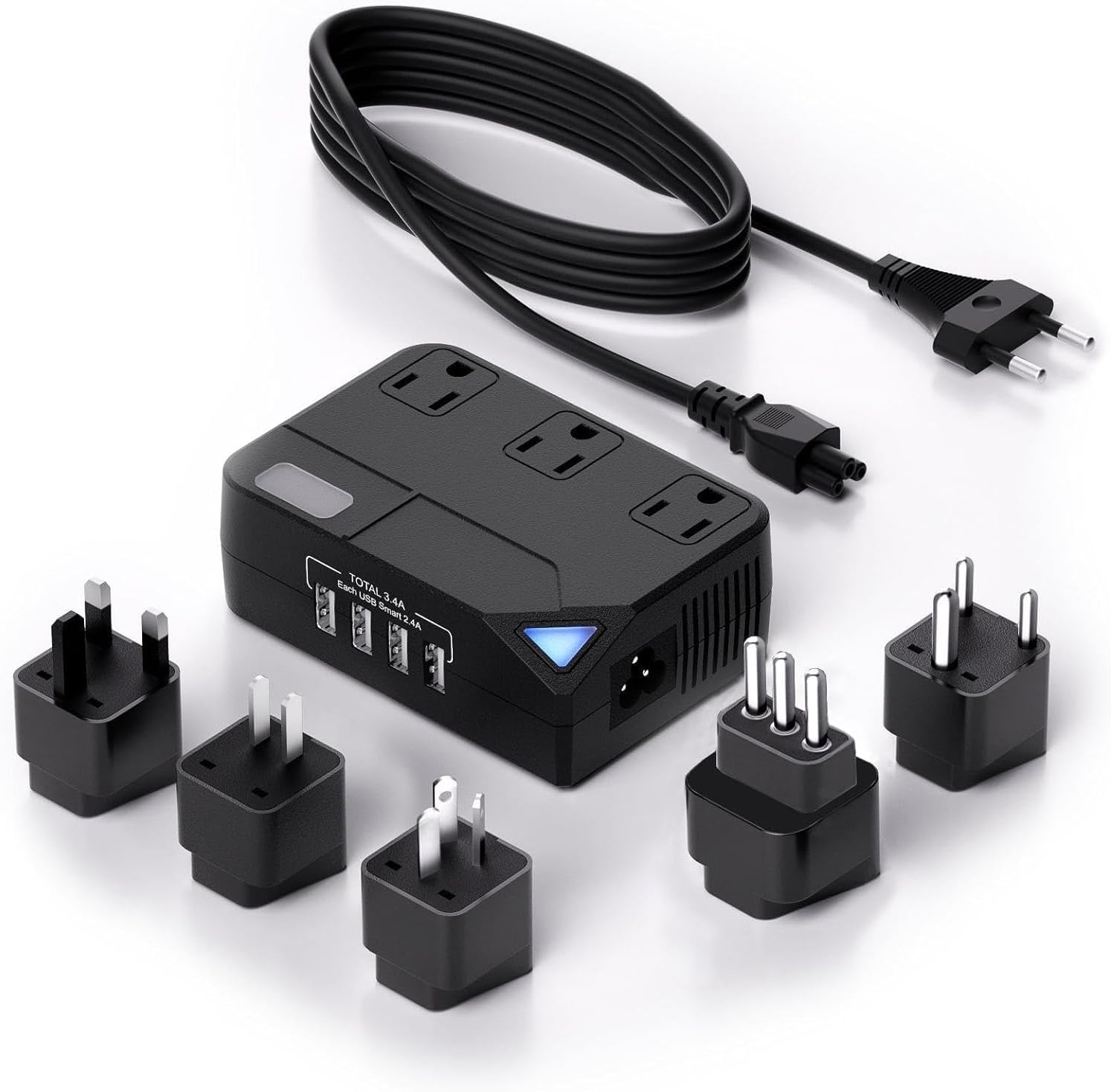 Amazon.com: 250W Conversion Plug, International Travel Converter with 4 ...