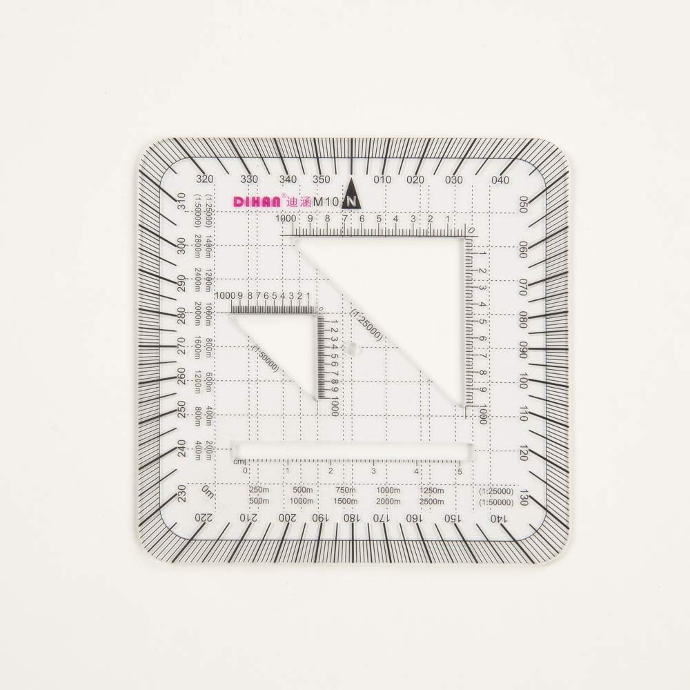 Amazon.com: DIHAN #M10 Flexible Plastic Military Square Protractor 1 ...