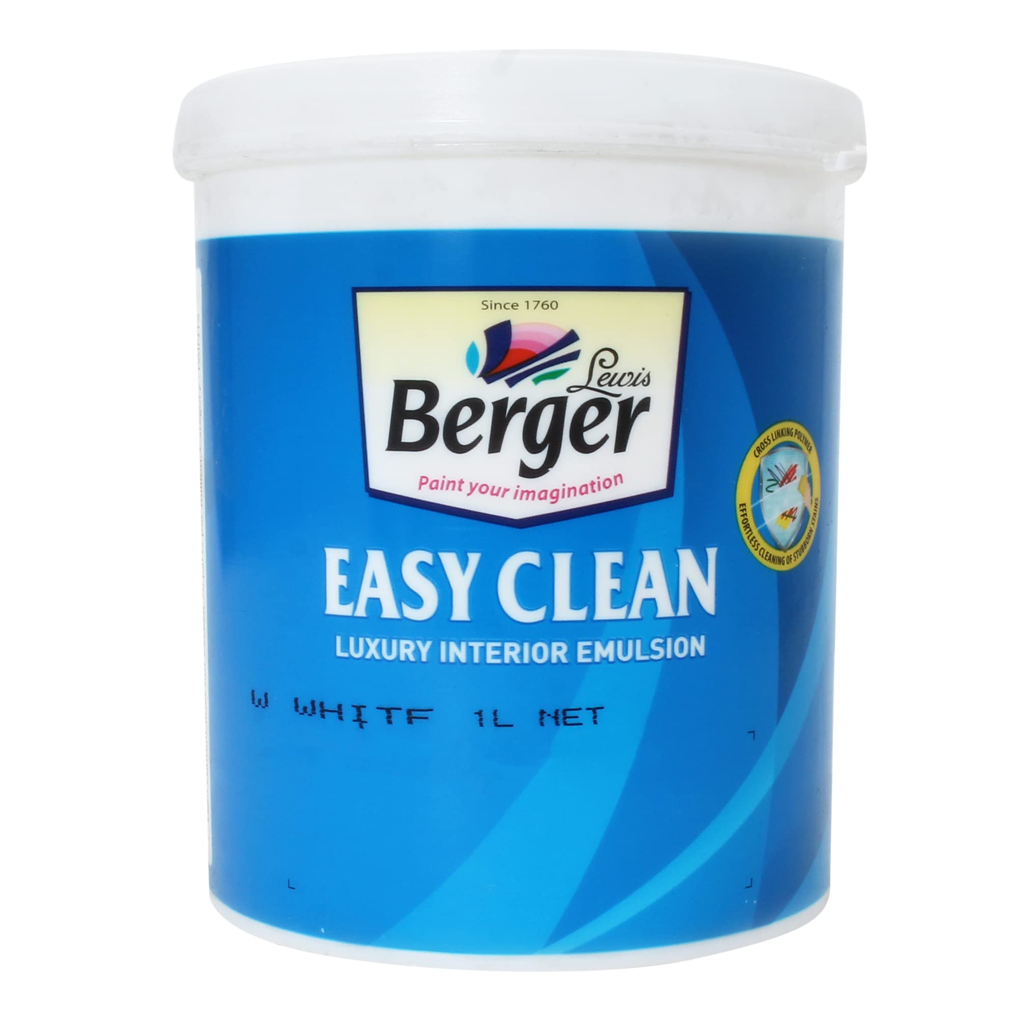 BERGER Easy Clean White-White-1 L : Amazon.in: Home Improvement