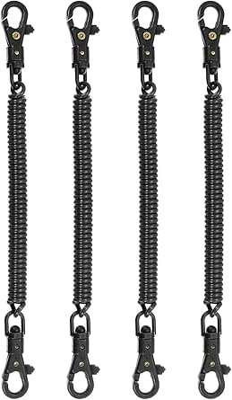 Amazon.com: PATIKIL Retractable Coil Springs Keychain, 4 Pack Anti-lost ...