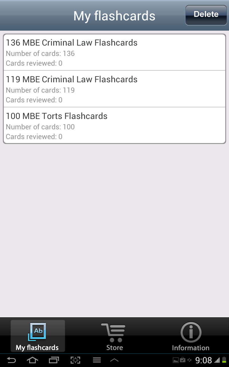 New MBE Flashcards:Amazon.com:Appstore for Android