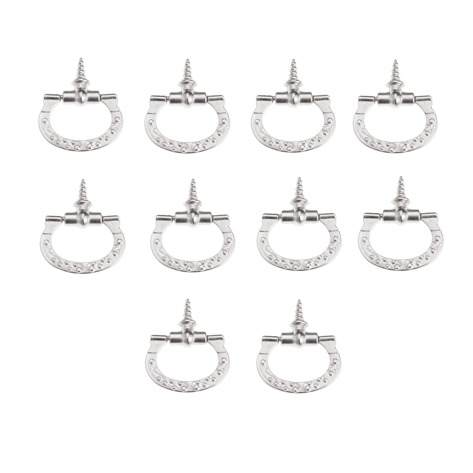 dophee 10Pcs Mini Cabinet Pulls, Self-Tapping Screws Knobs Handles for ...