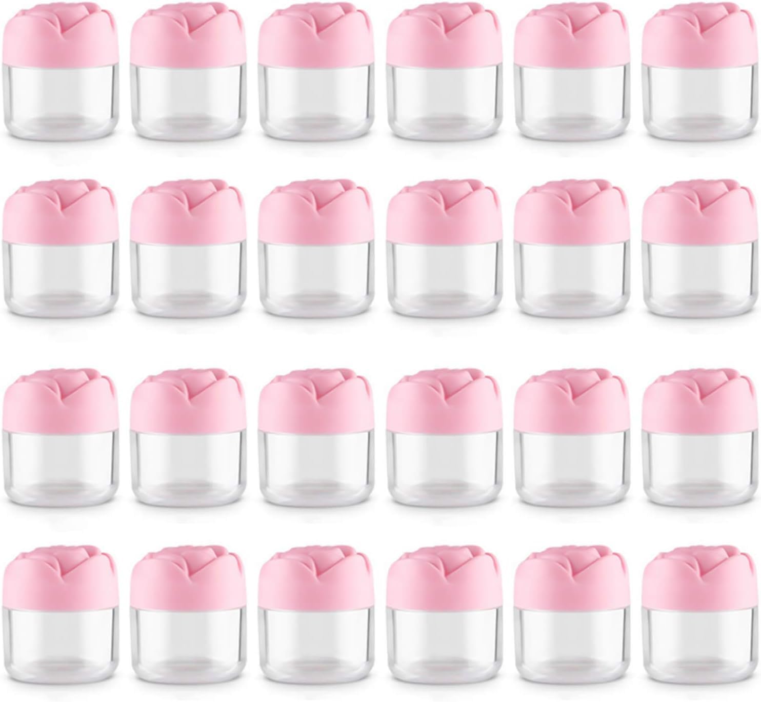 Amazon.com: RONRONS 24 Pieces Rose Flower Shaped Empty Pot Jars Round ...