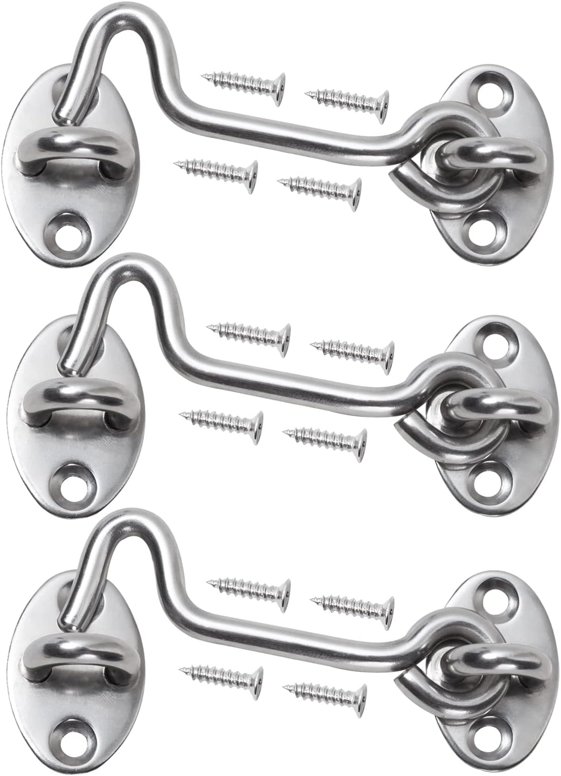 Amazon.com: Antrader Barn Door Lock Gate Latch,3-Inch Privacy Hook and ...