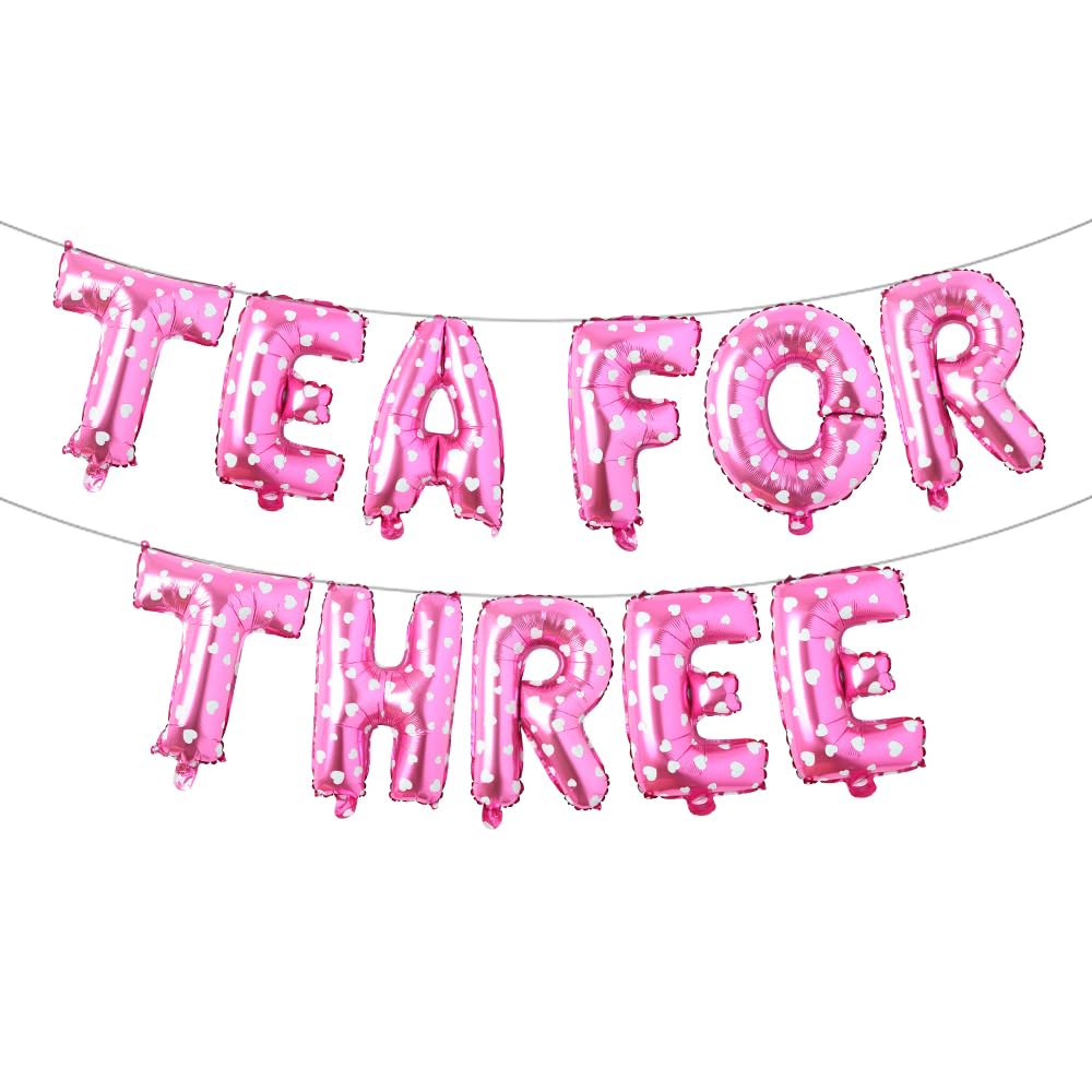 Amazon.com: Tea for Three Party Decorations Balloon Tea Time Balloons ...