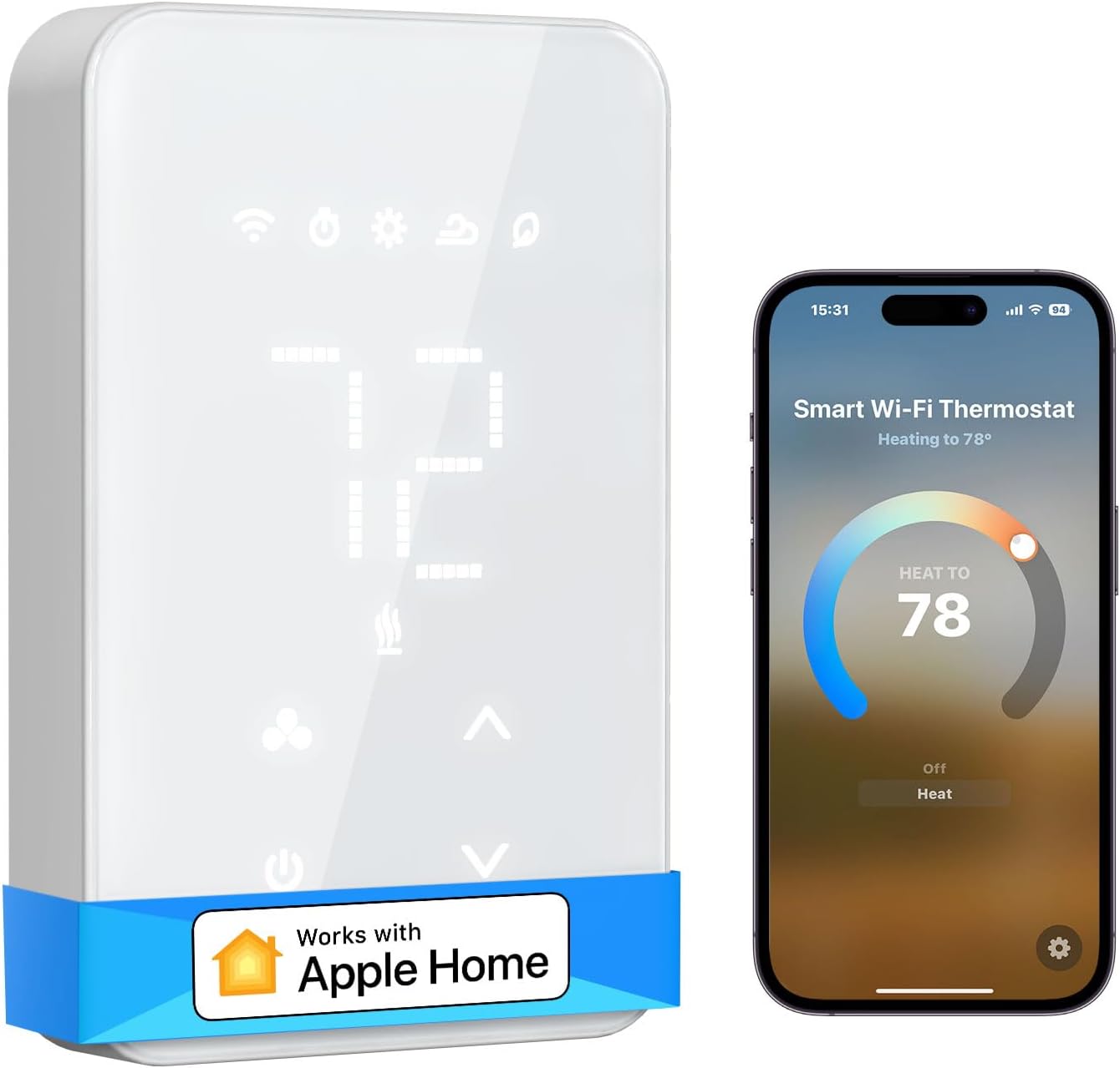 meross Smart Thermostat for Electric Baseboard, in-Wall Heaters 120V ...