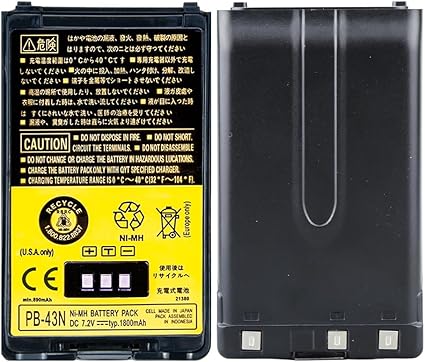 Batería PB-43N para TH-255A TH-K2AT TH-K4AT TH-K2E TH-K2ET TH-K4ET ...