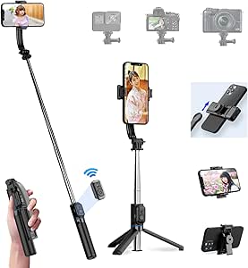 Amazon | yangoo 自撮り棒 iphone スマホ 三脚 スマホスタンド 【一台三役】 携帯 セルカ棒 じどり棒 アンドロイド ...