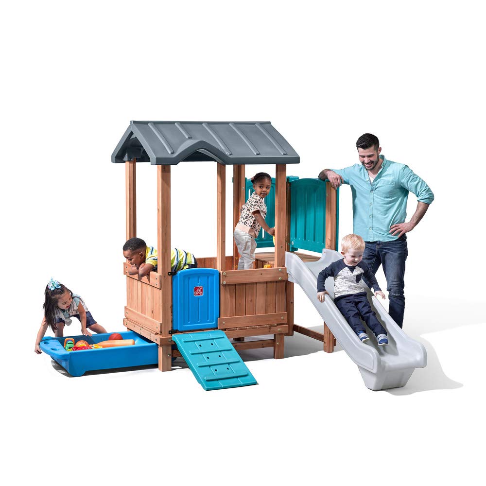 Step 2 Woodland Adventure Playhouse & Slide : Amazon.in: Toys & Games