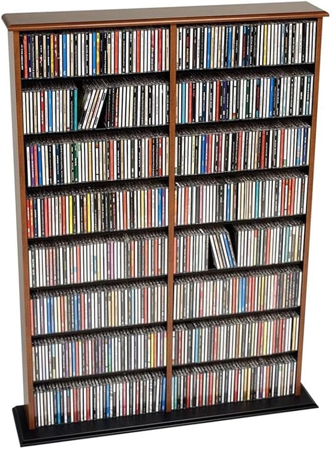 Amazon.com: Pemberly Row 51" Double CD DVD Wall Media Storage Rack ...