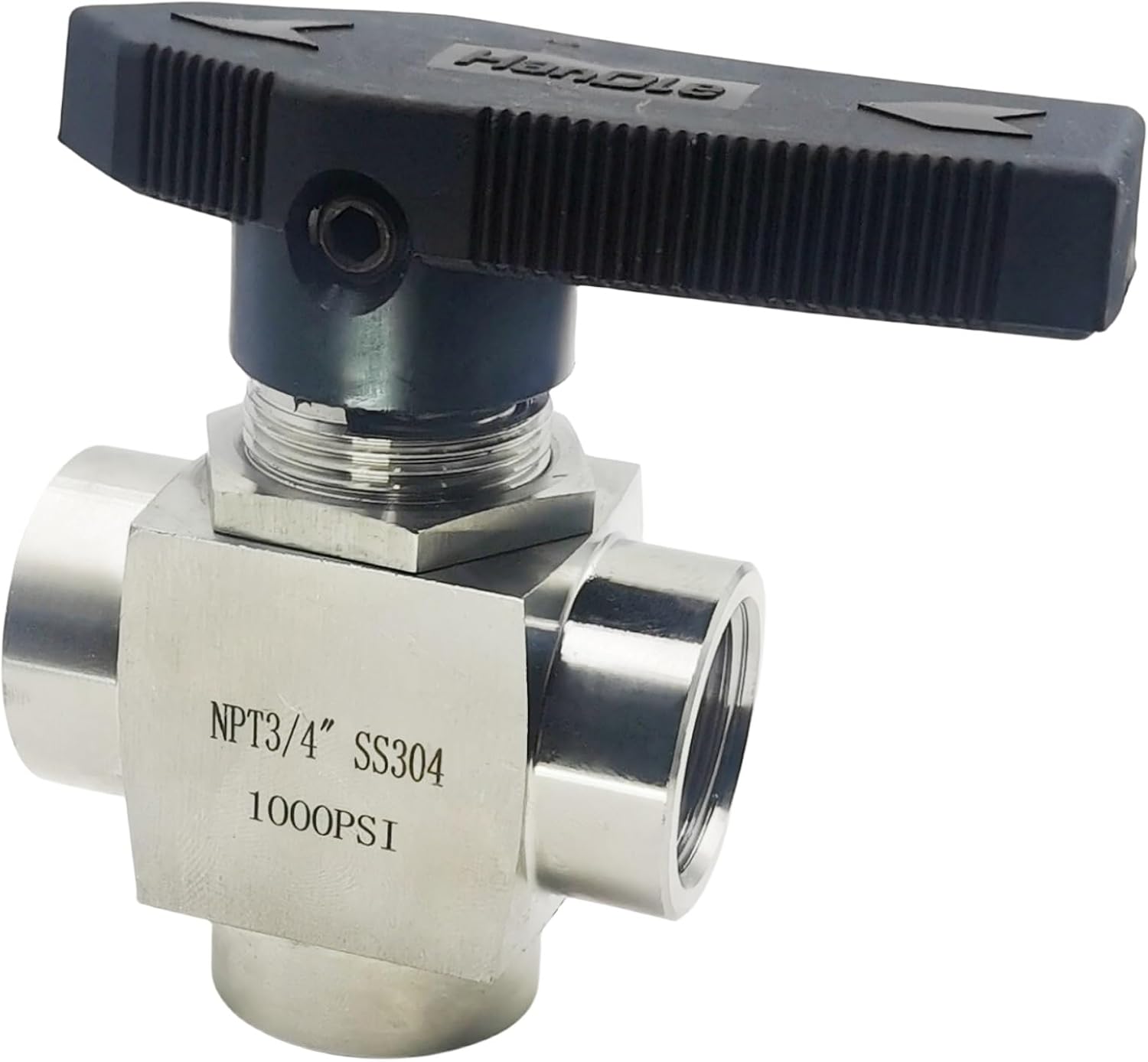 Amazon.com: 3 Way Ball Valve 3/4" inch NPT Stainless Steel L Port ...