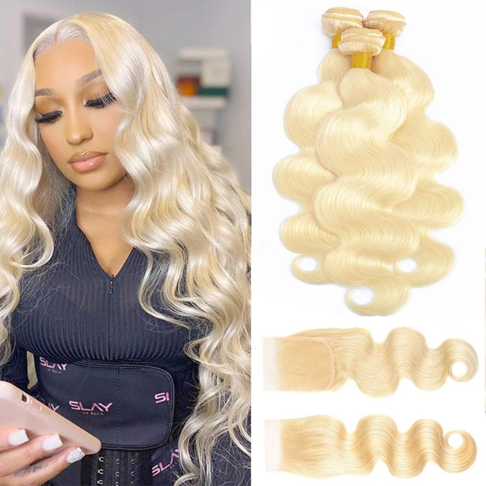 Amazon.com : 613 Blonde Bundles with Closure (12 14 16+10") 12A Grade ...
