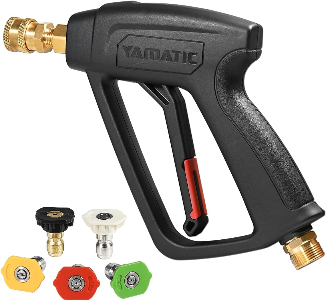 Amazon.com: YAMATIC High Pressure Washer Short Gun with 5 Spray Nozzle ...