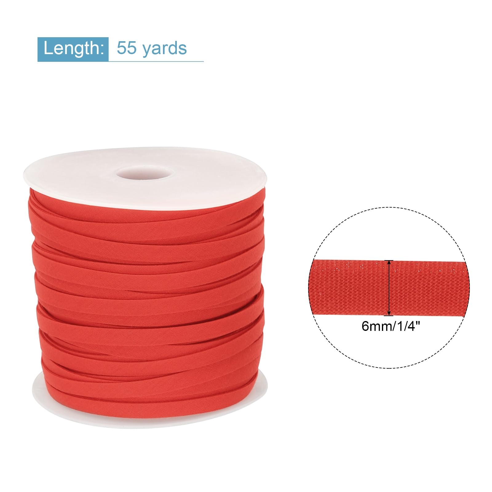 Snapklik.com : MECCANIXITY 1/4 Inch Double Fold Bias Tape Polyester ...