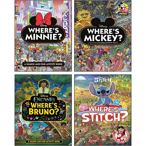 Disney Search and Find Activity Book Set 1: 4 Books Collection Set ...